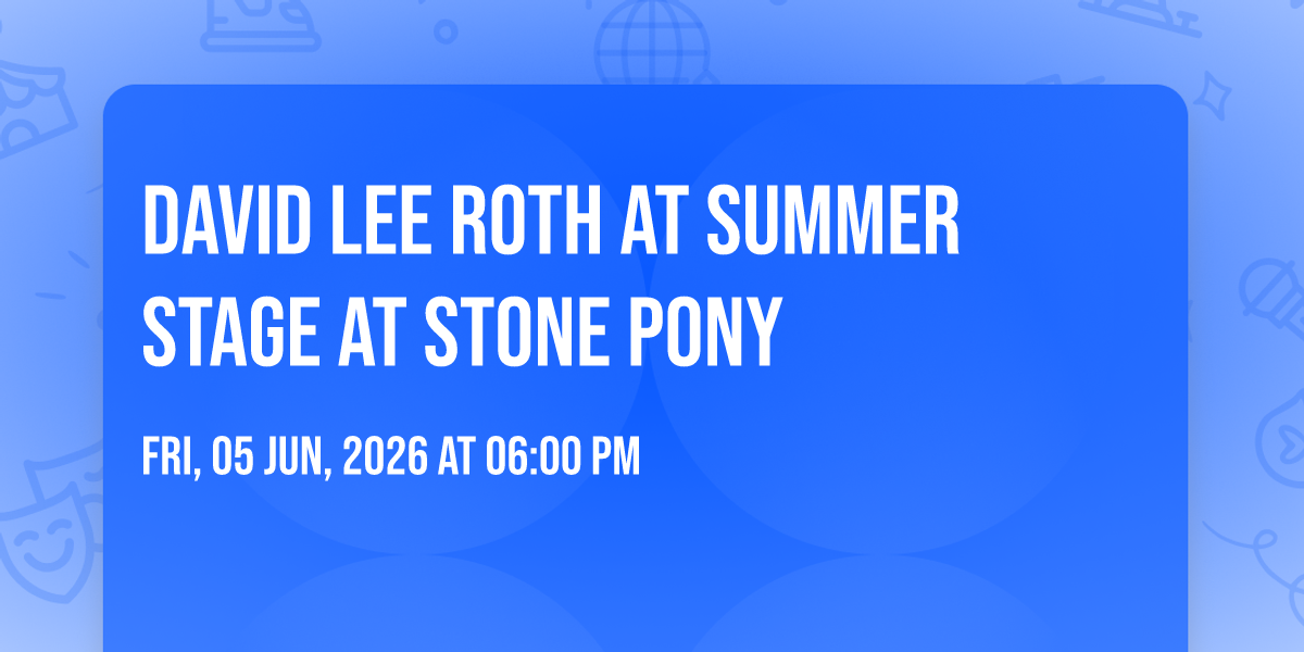 David Lee Roth at Summer Stage at Stone Pony, Summer Stage at Stone ...
