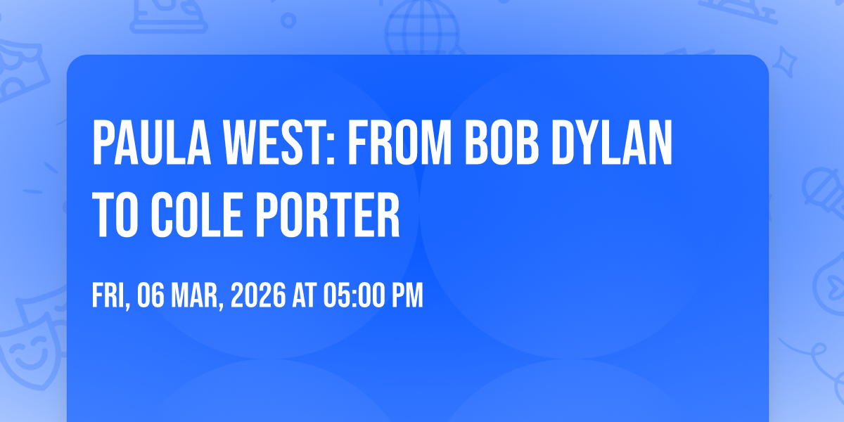 Paula West: From Bob Dylan to Cole Porter, 640 Emerson St, Palo Alto ...