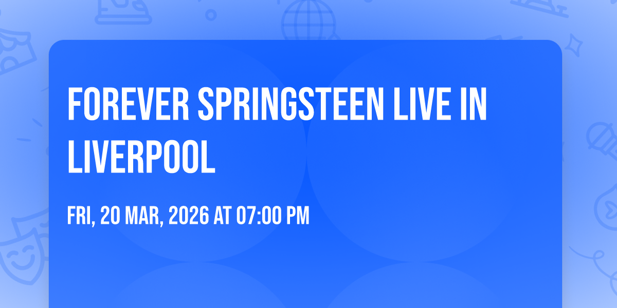 Forever Springsteen Live in Liverpool , Camp and Furnace, Liverpool ...