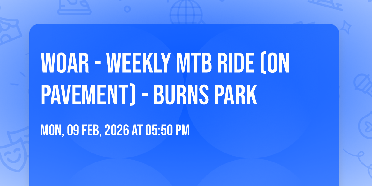 WOAR - Weekly MTB Ride (on pavement) - Burns Park, Arkansas Maritime ...