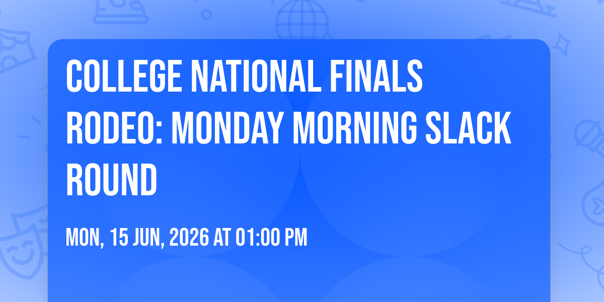 College National Finals Rodeo: Monday Morning Slack Round, Ford Wyoming ...