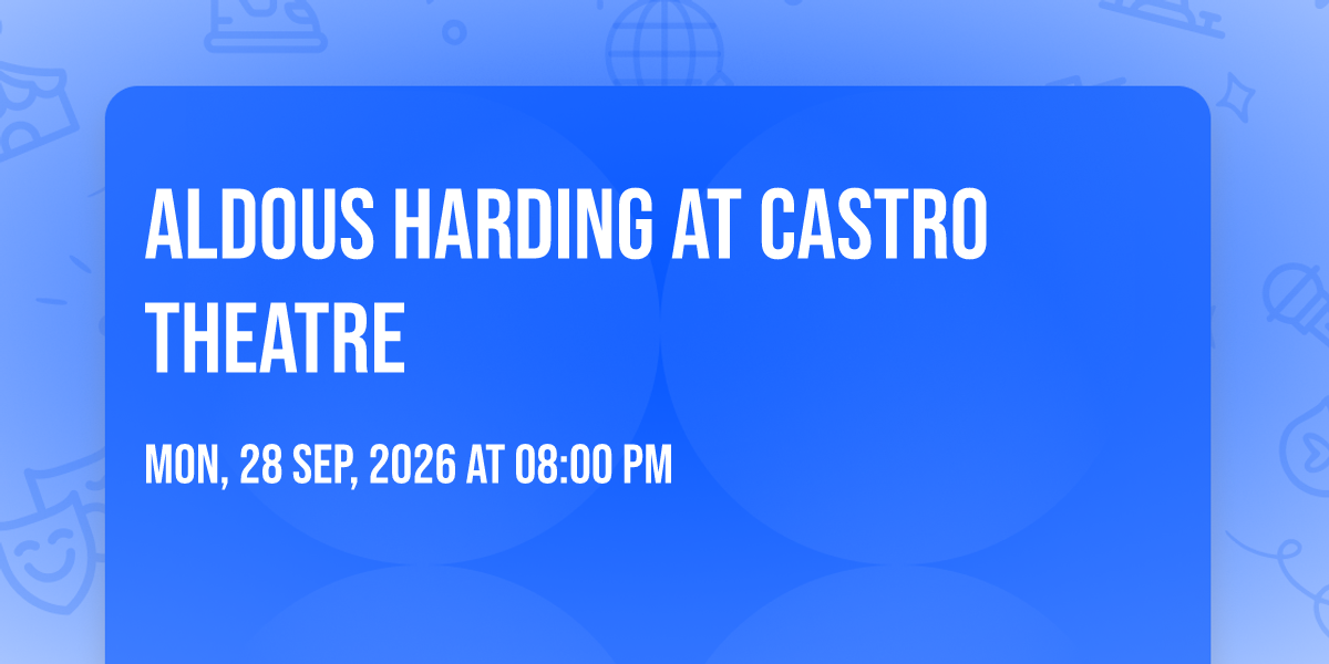 Aldous Harding at Castro Theatre, Castro Theatre, San Francisco, 28 ...