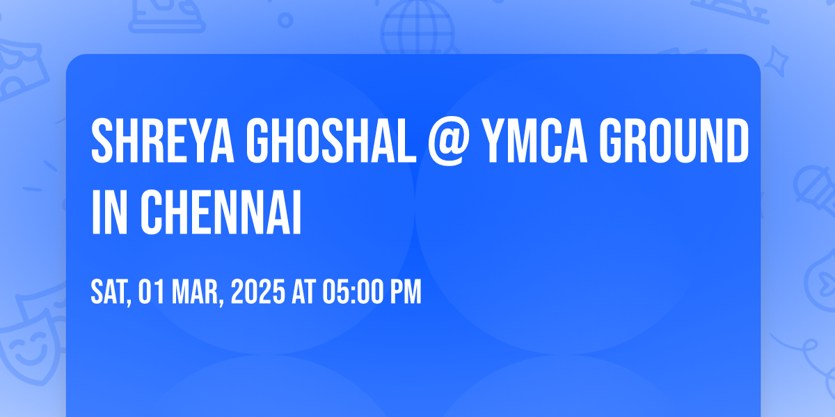 Shreya Ghoshal @ YMCA Ground in Chennai, YMCA Ground, Chennai, 1 March ...