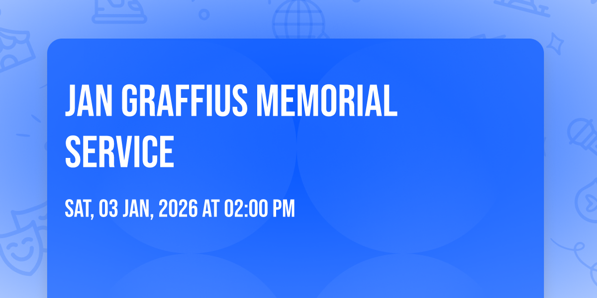 Jan Graffius Memorial Service, 701 Carbondale Rd., Dacono, CO, United ...
