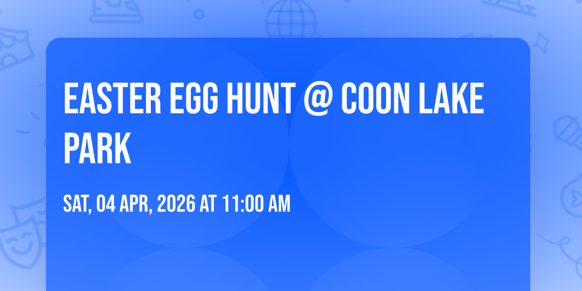 Easter Egg Hunt @ Coon Lake Park, 325 Lake Ave S, Frederic, WI 54837 ...