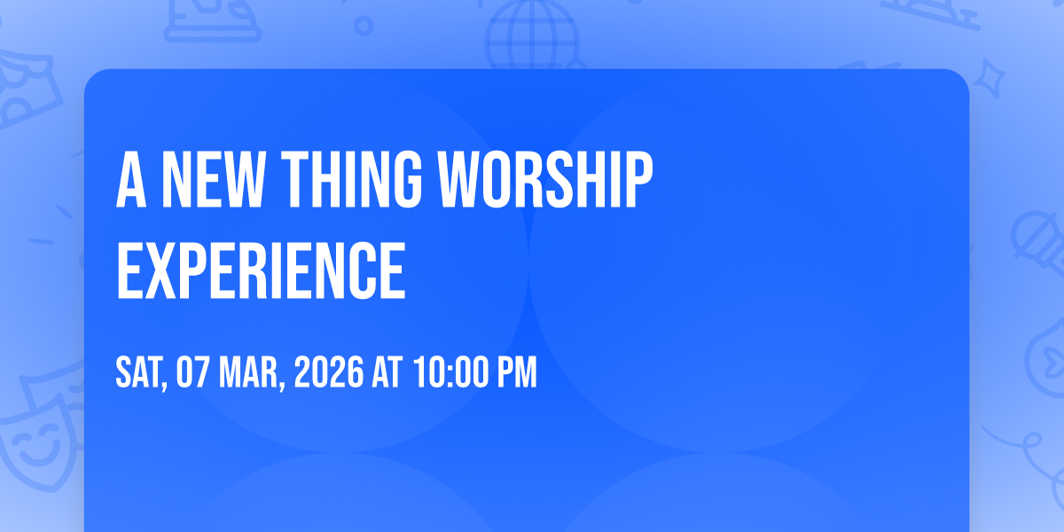 A NEW THING WORSHIP EXPERIENCE , Valencia Pentecostal Assembly, Sangre ...