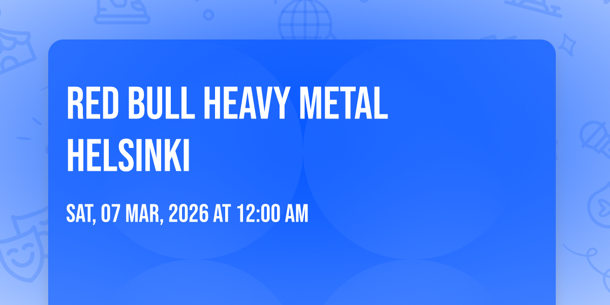 Red Bull Heavy Metal Helsinki, Senaatintori, Helsinki, 7 March 2026 ...