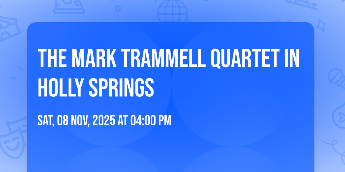 The Mark Trammell Quartet in Holly Springs, fivestones church, Holly ...