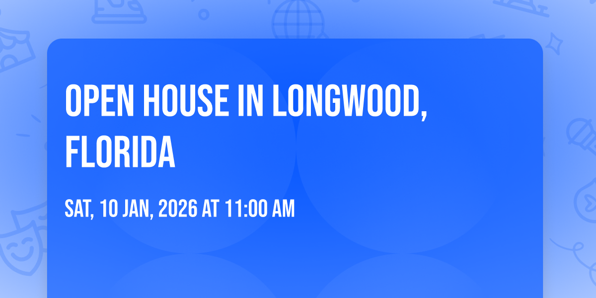 Open House in Longwood, Florida, Longwood Fl USA, Altamonte Springs, 10 ...