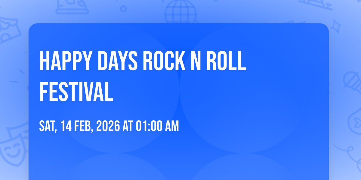 HAPPY DAYS ROCK N ROLL FESTIVAL, 384 Oceanview Rd, Ettalong Beach, NSW ...