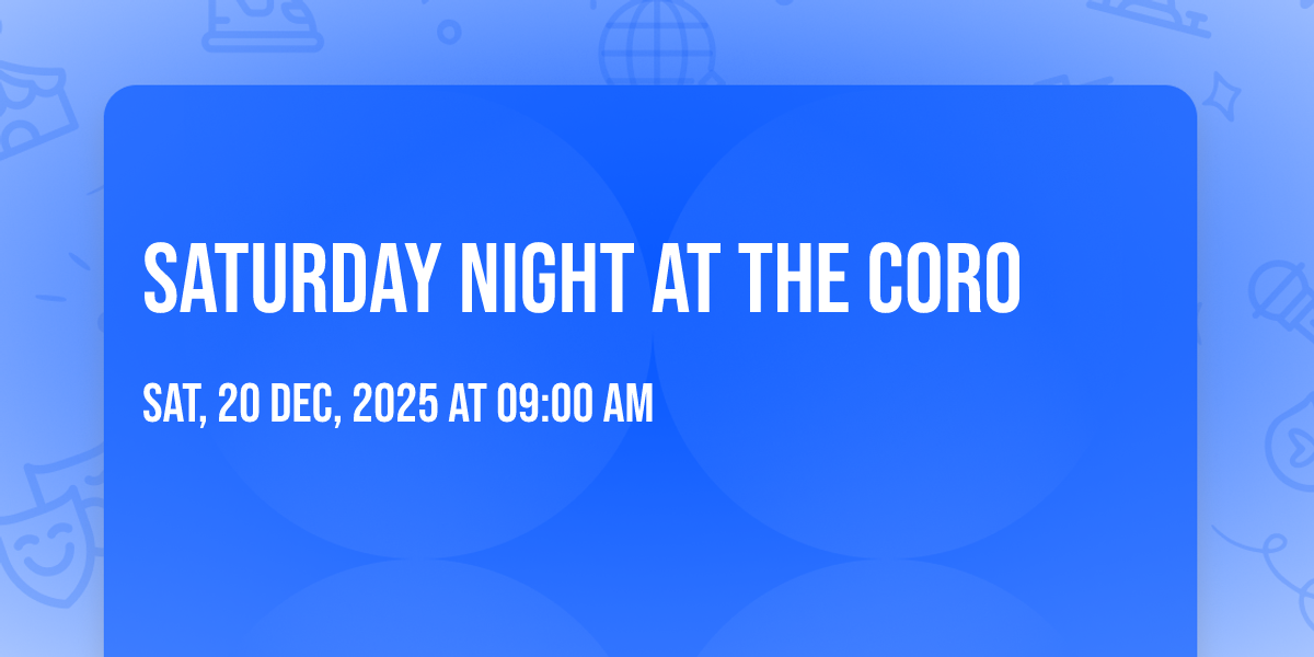 Saturday Night at the Coro at Coronation Hotel Portland, Lithgow on ...