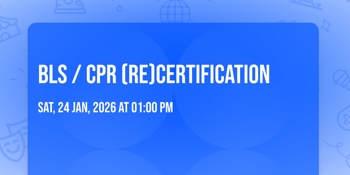 BLS / CPR (re)certification , CrossFit Angier, 24 January 2026 | AllEvents