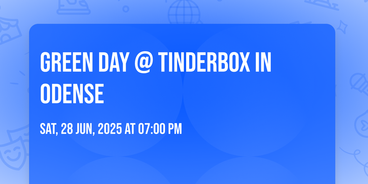 Green Day @ Tinderbox in Odense, Tinderbox, Odense, 28 June 2025 ...