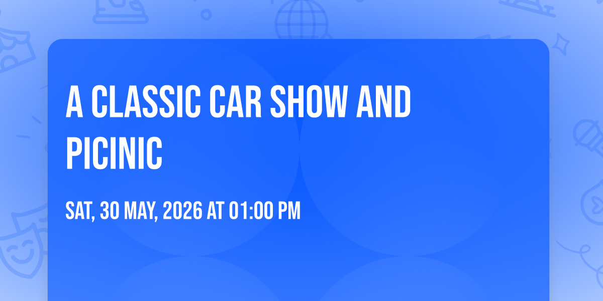 A Classic Car Show and Picinic, 10508 Douglas Dr N, Brooklyn Park, MN ...
