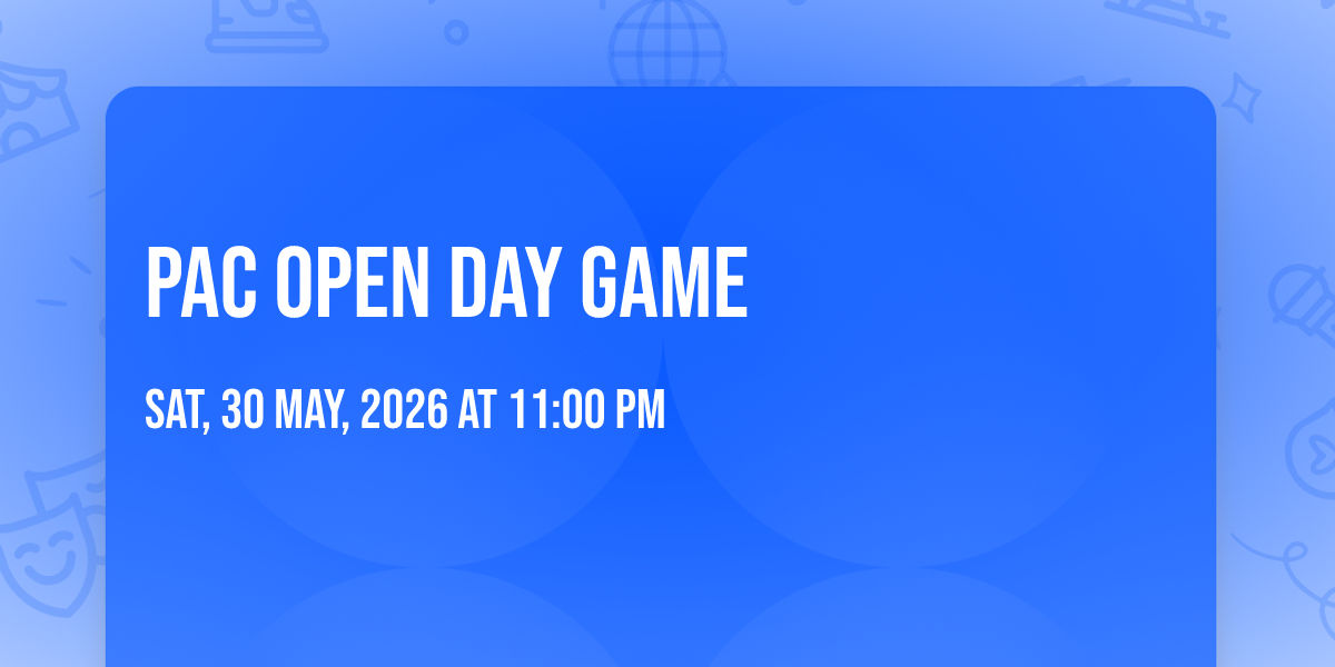 PAC open day game, 153 Wightman Rd, Sanson 4479, New Zealand ...