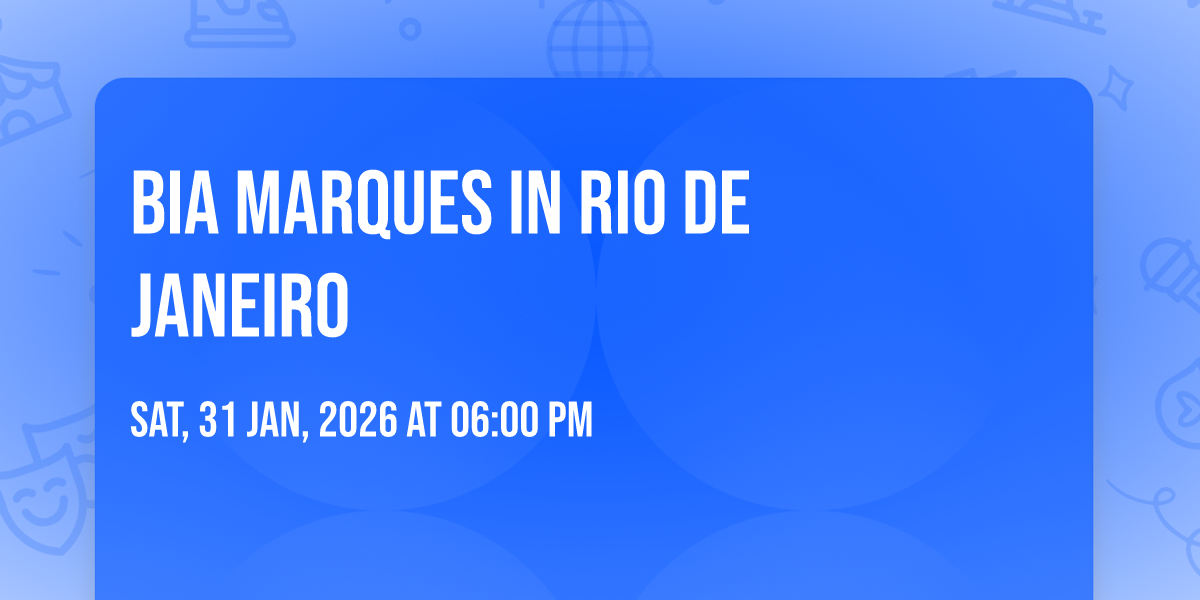 Bia Marques in Rio de Janeiro, Visão Vidigal, Rio de Janeiro, 31 ...