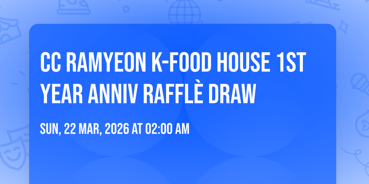 CC RAMYEON K-FOOD HOUSE 1st Year Anniv Rafflè Draw, Dayap Calauan ...