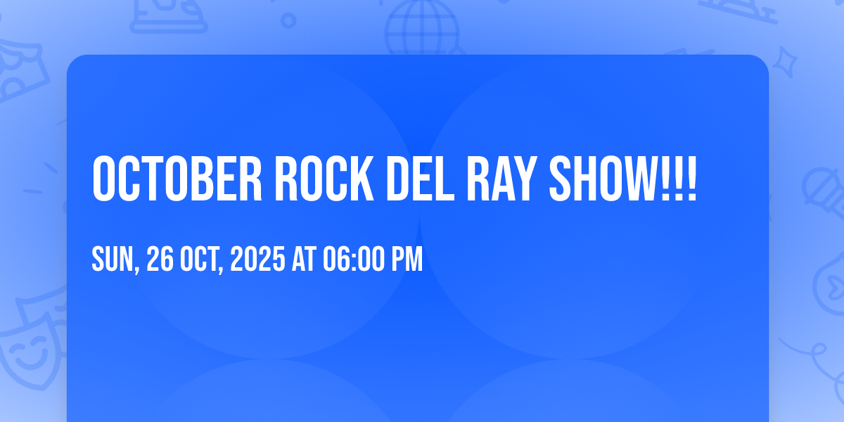 October Rock Del Ray Show!!! at 2000 Mount Vernon Avenue, Alexandria ...
