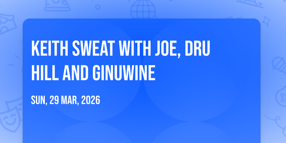 Keith Sweat with Joe, Dru Hill and Ginuwine, Pechanga Arena San Diego ...