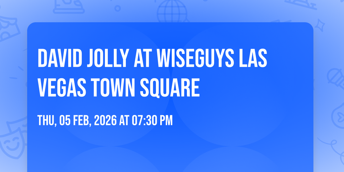 David Jolly at Wiseguys Las Vegas Town Square, Wiseguys Las Vegas Town ...