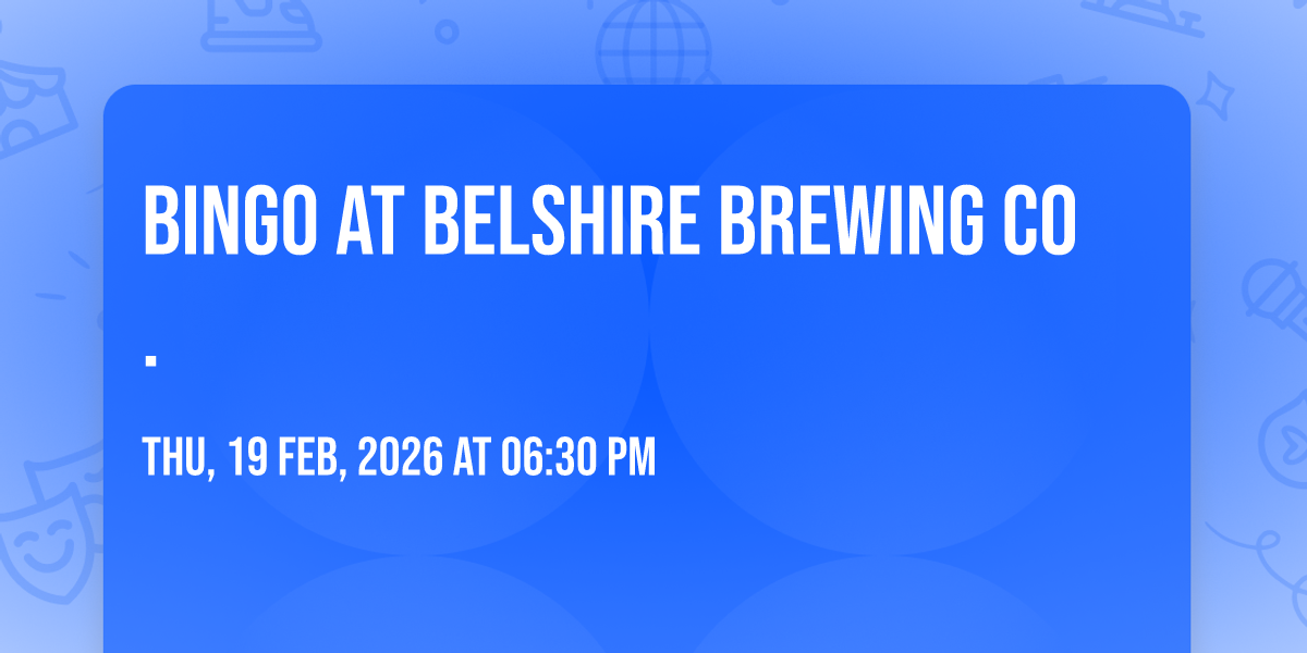 Bingo at Belshire Brewing Co., 1923 WIS-175, Richfield, WI, United ...