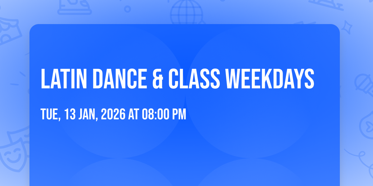 LATIN DANCE & CLASS WEEKDAYS, PuraVida - Top Floor of One Nimman ...