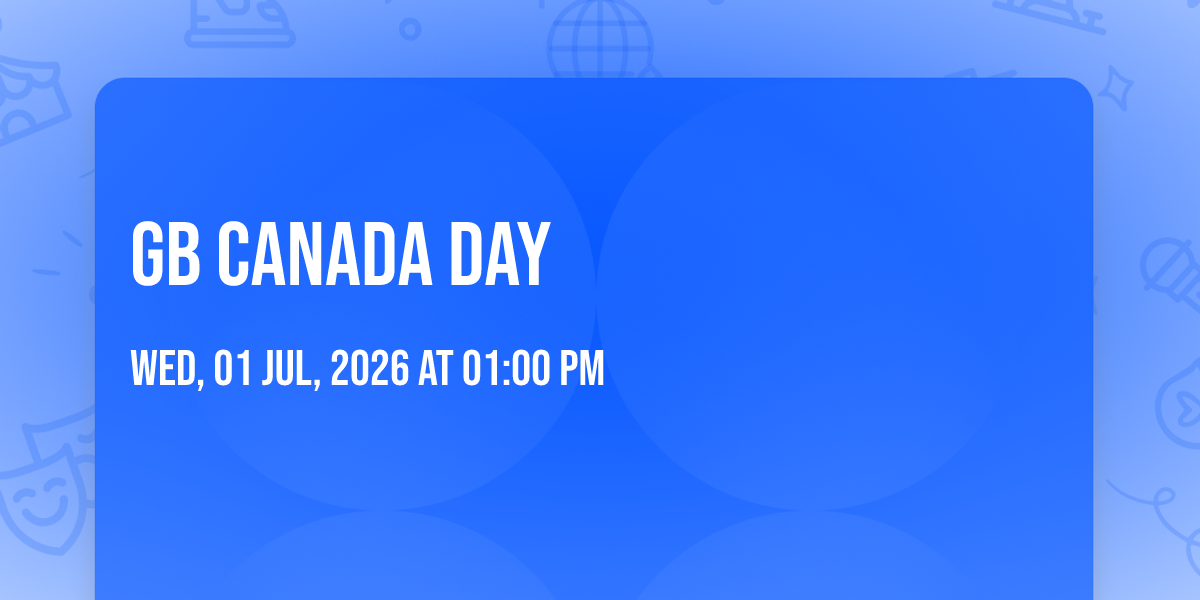 GB Canada Day, Glace Bay Fitness Park, 1 July 2026 | AllEvents