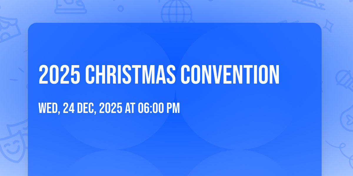 2025 Christmas Convention , Banana Inn, Accra, 24 December to 28 December
