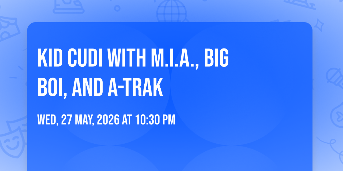 Kid Cudi with M.I.A., Big Boi, and A-Trak at Acrisure Amphitheater ...