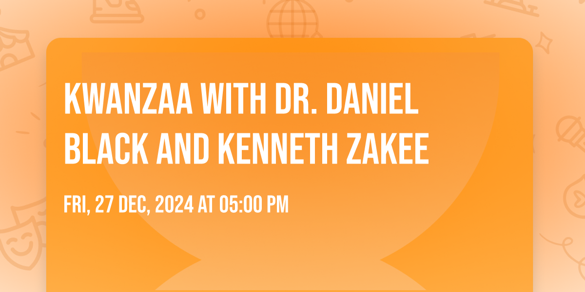 Kwanzaa with Dr. Daniel Black and Kenneth Zakee, Shrine of the Black ...