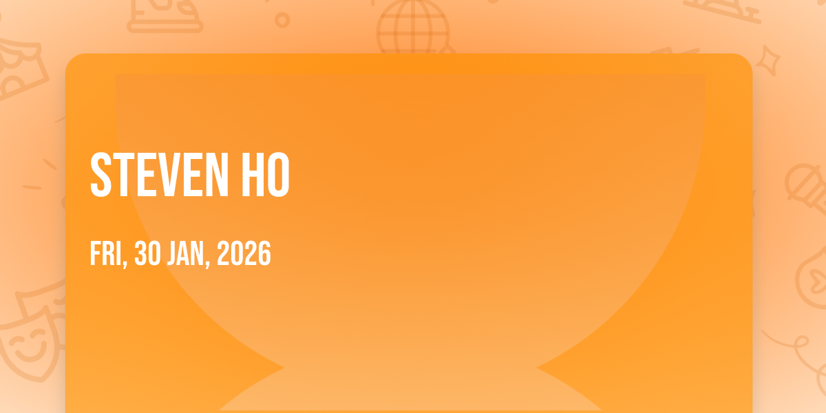 Steven Ho, Wiseguys Las Vegas, 30 January to 1 February | AllEvents