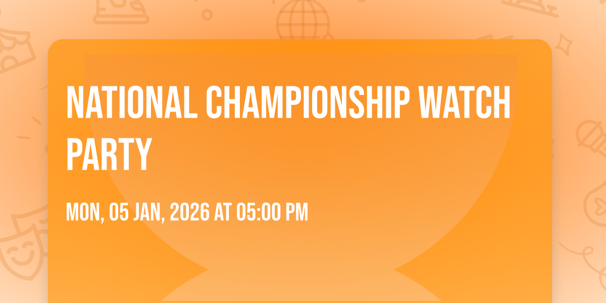 National Championship watch party, Fox and Hound, Schaumburg, 5 January ...