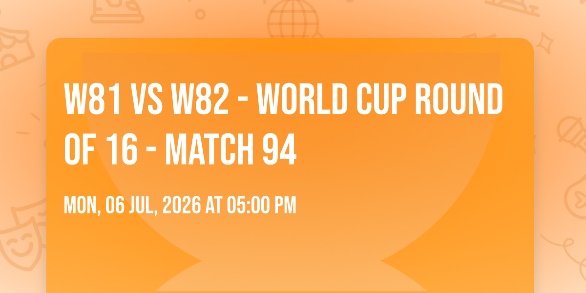 W81 vs W82 - World Cup Round of 16 - Match 94 at Lumen Field, Seattle ...
