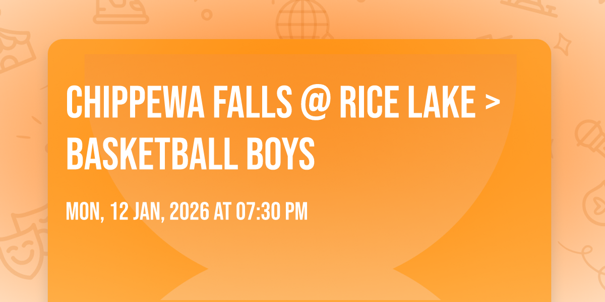 Chippewa Falls @ Rice Lake > BASKETBALL BOYS, Chippewa Falls High ...