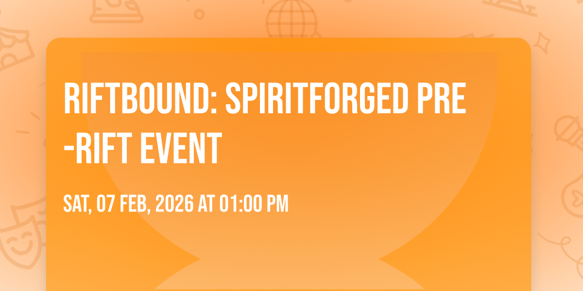 Riftbound: SpiritForged Pre-Rift Event, 1460 N State Highway 121, Mount ...