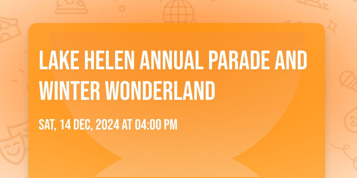Lake Helen annual Parade and Winter Wonderland, Lake Helen Equestrian ...