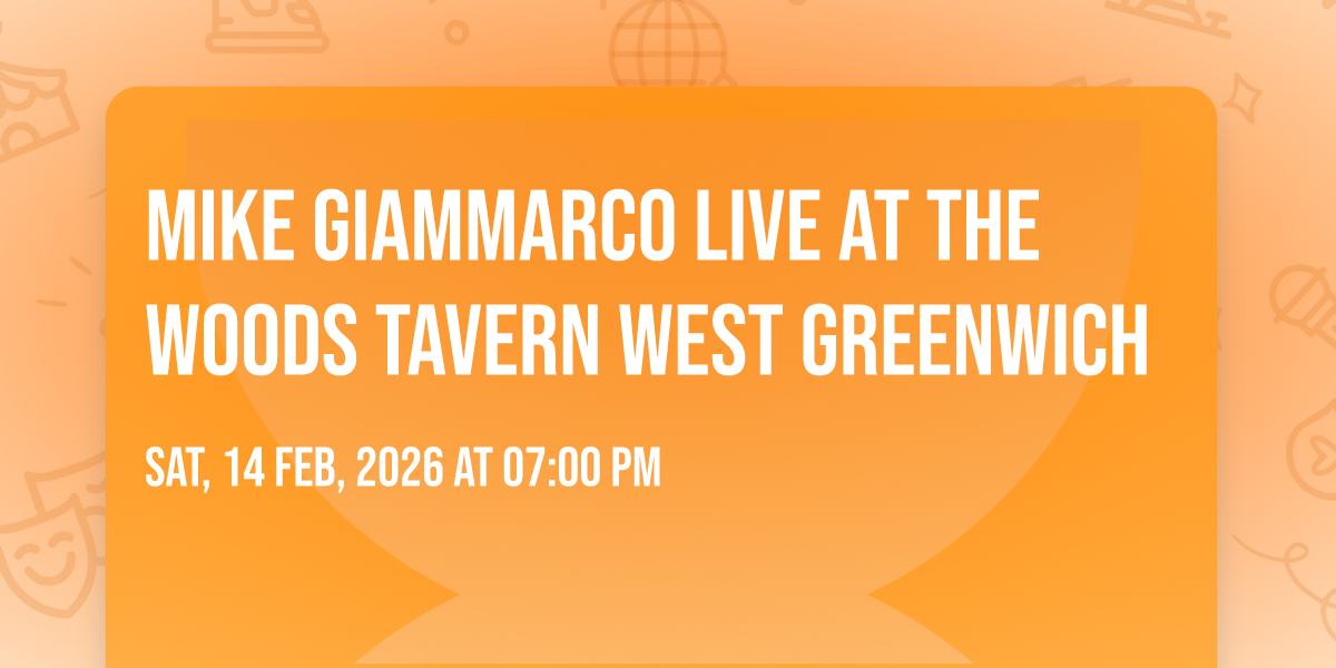 Mike Giammarco Live at The Woods Tavern West Greenwich, The Woods ...