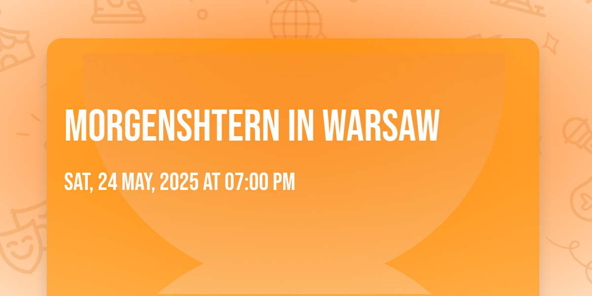 Morgenshtern in Warsaw, Progresja, Warsaw, 24 May 2025 | AllEvents