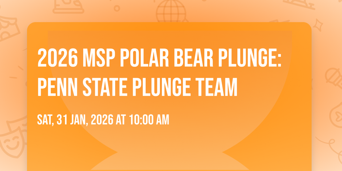 2026 MSP Polar Bear Plunge: Penn State Plunge Team, Sandy Point State ...