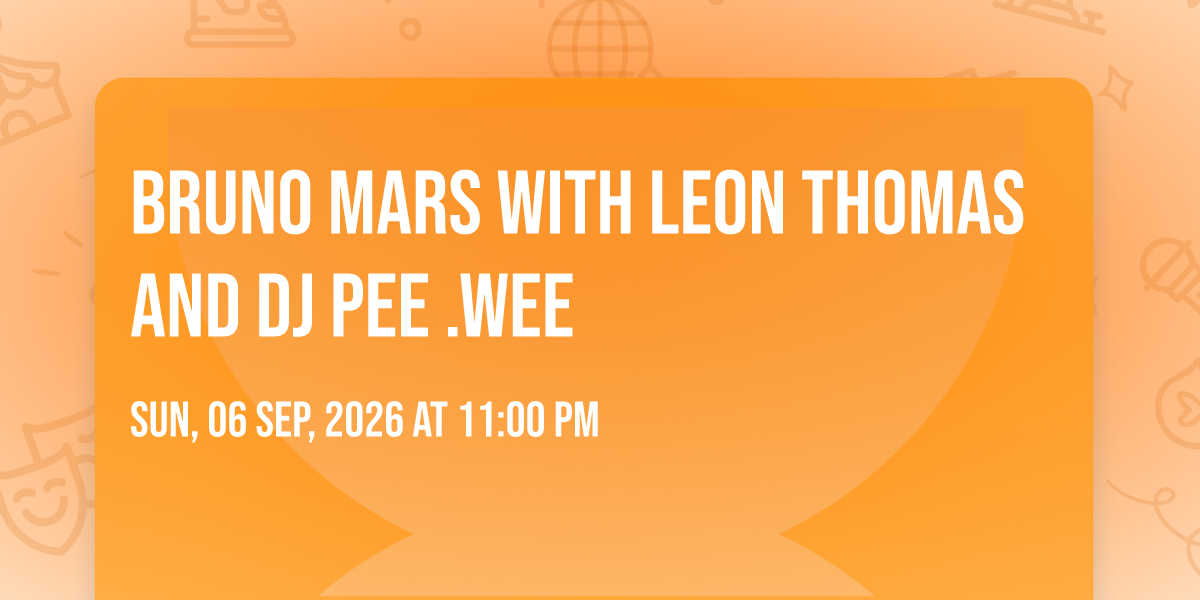 Bruno Mars with Leon Thomas and DJ Pee .Wee, Gillette Stadium ...