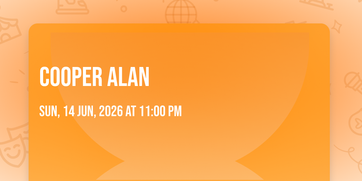 Cooper Alan at Bottle & Cork - Dewey Beach on 14th June, 2026