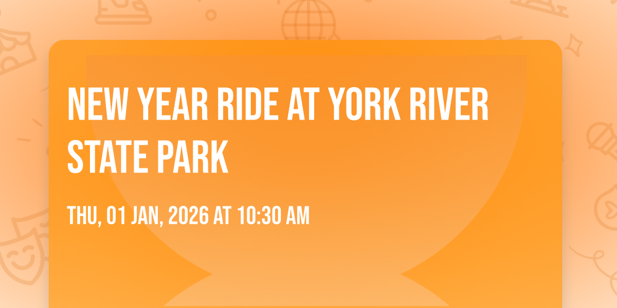 New Year Ride at York River State Park, York River State Park, Norge, 1 ...