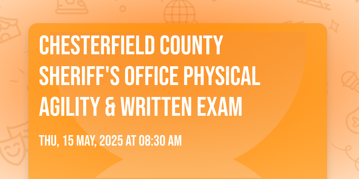 Chesterfield County Sheriffs Office Physical Agility & Written Exam ...