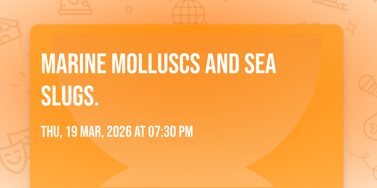 MARINE MOLLUSCS and SEA SLUGS., Gt Bentley Village Hall, 19 March 2026 ...
