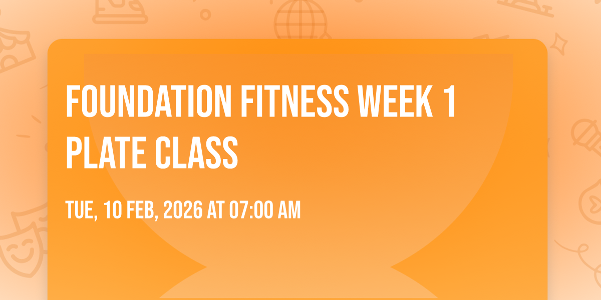 Foundation Fitness Week 1 Plate Class, Foundation Fitness, Doncaster ...