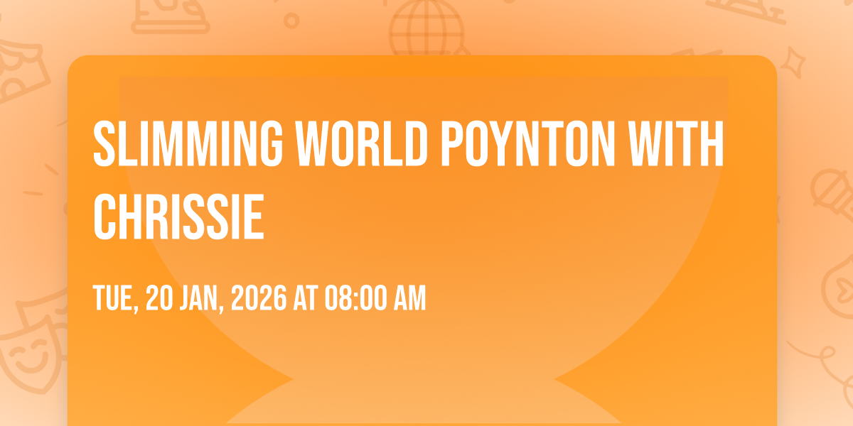 Slimming World Poynton with Chrissie , The Centre, 107 Park Lane ...