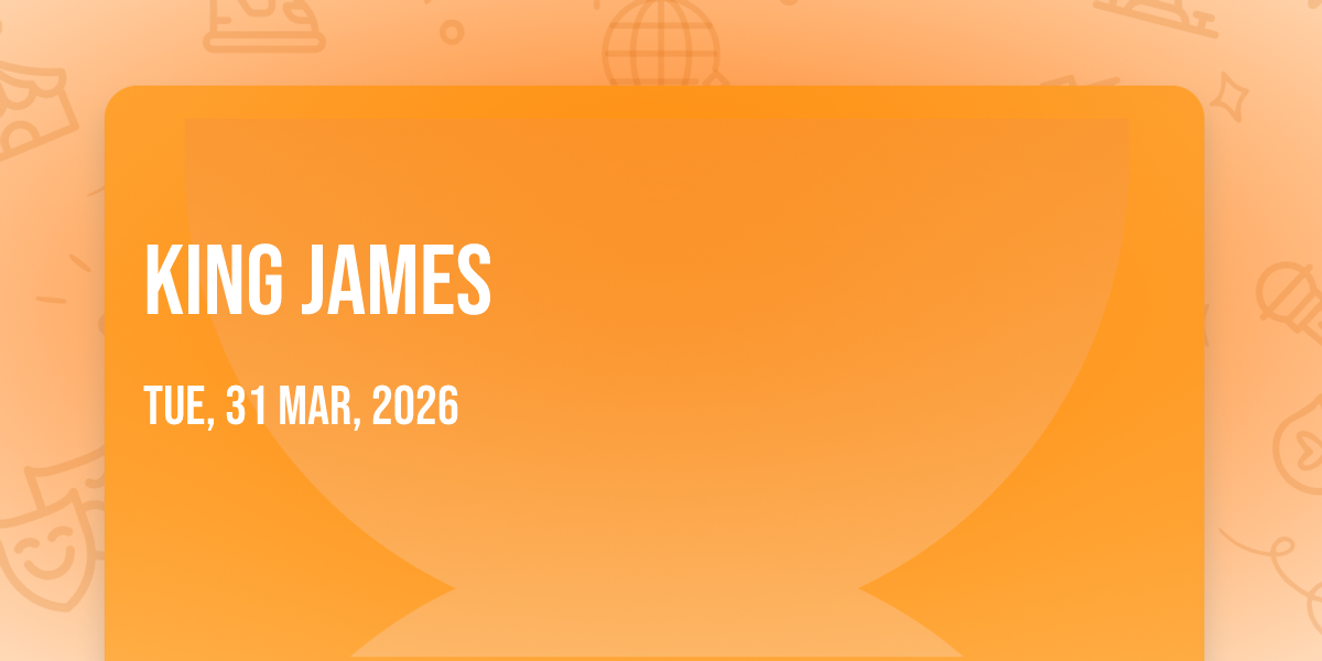 King James, Meldrum Theatre At the Einar Nielsen Fieldhouse, Salt Lake ...