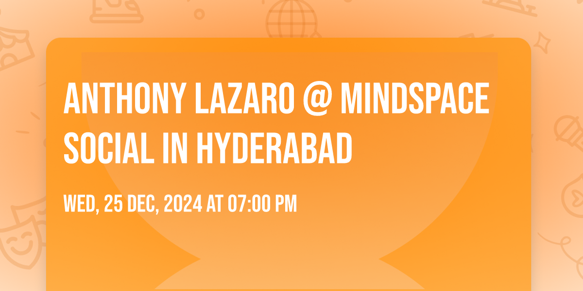 Anthony Lazaro @ Mindspace Social in Hyderabad, Mindspace Social ...