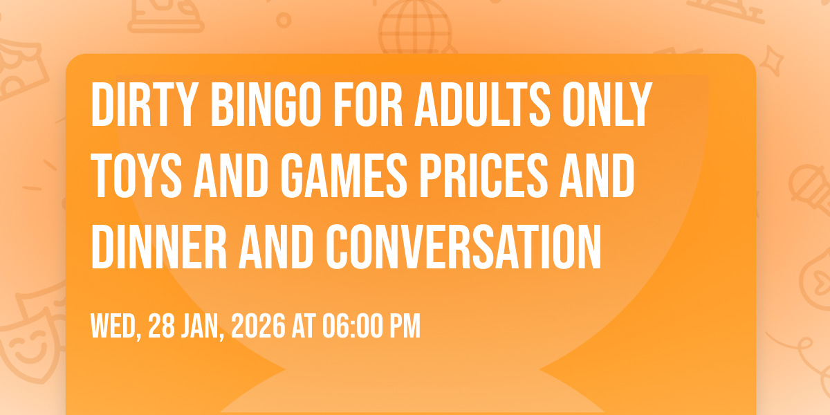 Dirty Bingo for Adults only toys and Games Prices And Dinner and ...