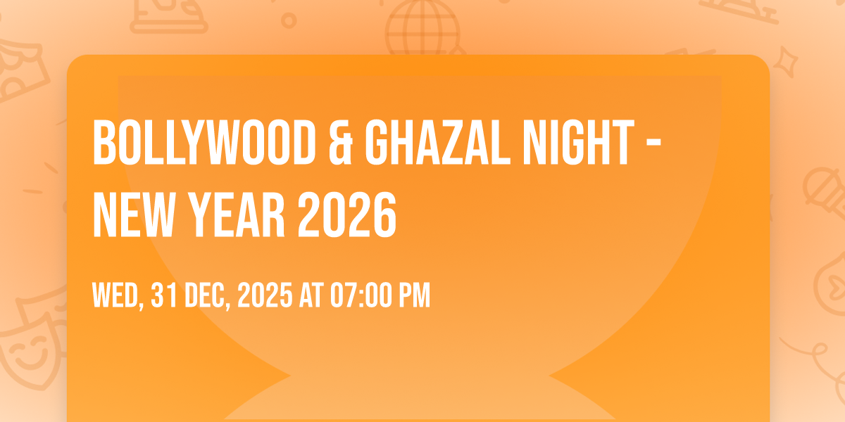 Bollywood & Ghazal Night - New Year 2026, Gaya, Bihar, 31 December 2025 ...